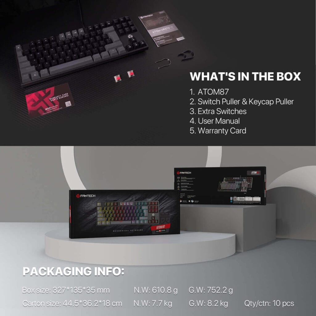 FANTECH MK876V2 ATOM87 Mechanical Keyboard - CGTech